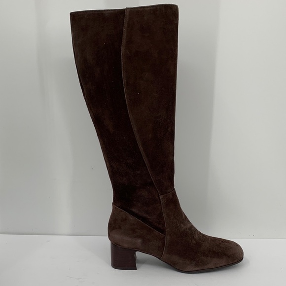 Abeo | Shoes | Abeo Avenue Tall Knee High Boots Java Brown Suede ...